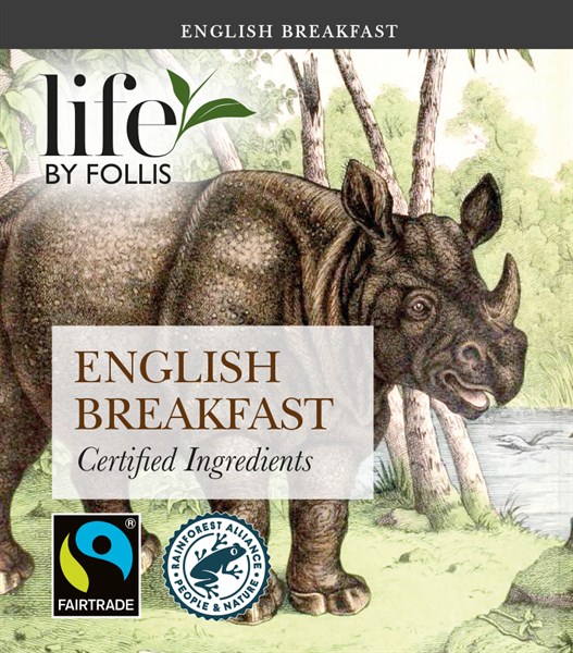 English Breakfast, svart te Life by Follis Rainforest Fairtrade 6 x20p